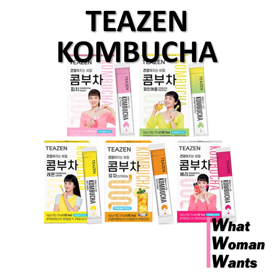 [TEAZEN] Kombucha 5T 10T (with Free-gift) Korean Kombucha Powder - Berry Peach Lemon Pineapple ...