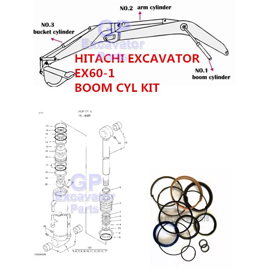 EX60-1 HITACHI EXCAVATOR BOOM CYLINDER KIT | Shopee Malaysia