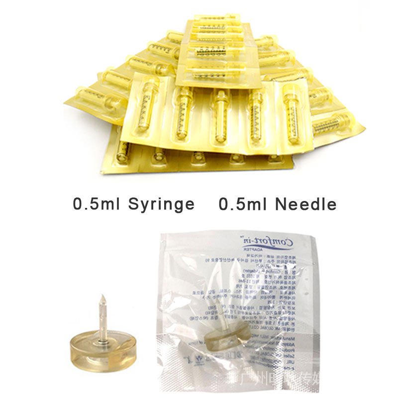 0.5ML Hyaluron injector Needle Syringe Ampoule head free atomizer ...