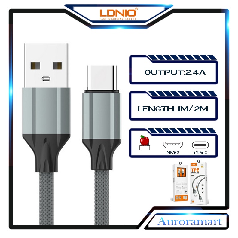 Ldnio 2.4A charge 1000mm 2000mm USB data cable orginal ldnio 1meter ...