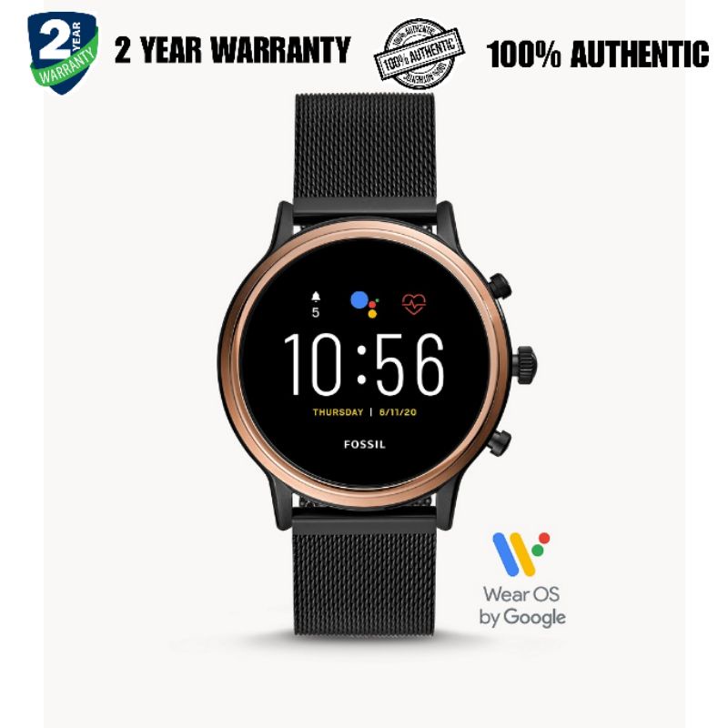 Fossil FTW6036 GEN 5 Smartwatch Julianna Smoke Stainless Steel watch (2 ...