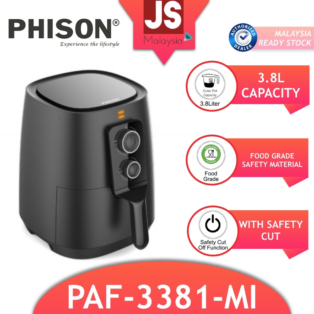 Phison Air Fryer [PAF-3381-MI] or Khind Air Fryer 3.0L [ARF77] | Shopee ...