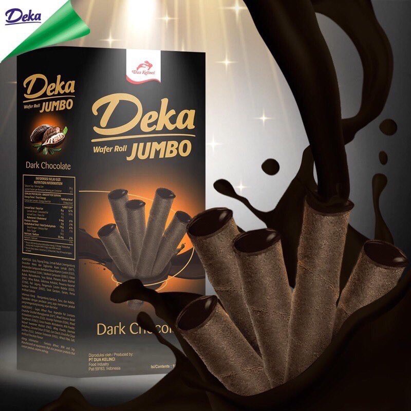 HALAL Deka Jumbo Dark Chocolate 160g (10pcs) Chocolate Wafer Roll | Shopee Malaysia
