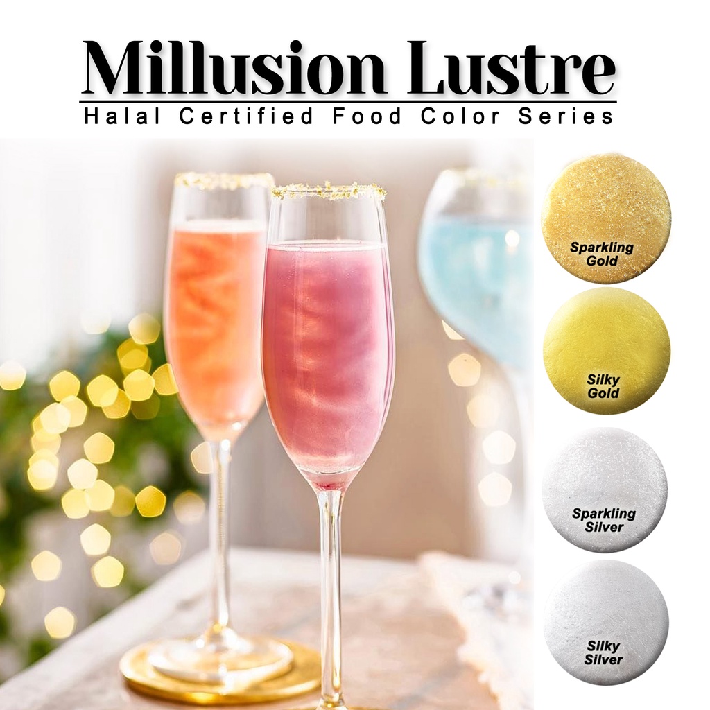 Millusion Gold Lustre Pearl Dust (Germany)- Halal Certifiled Glitter ...