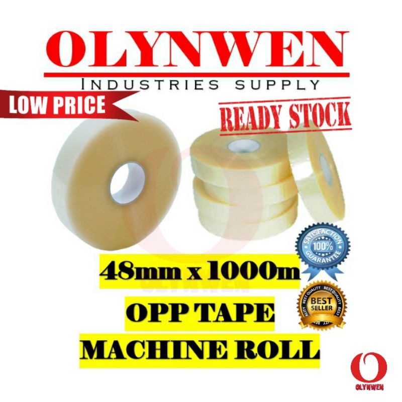 OPP Packaging Adhesive TAPE 48MM X 1000M X 45MIC BOX SEALING MACHINE ...