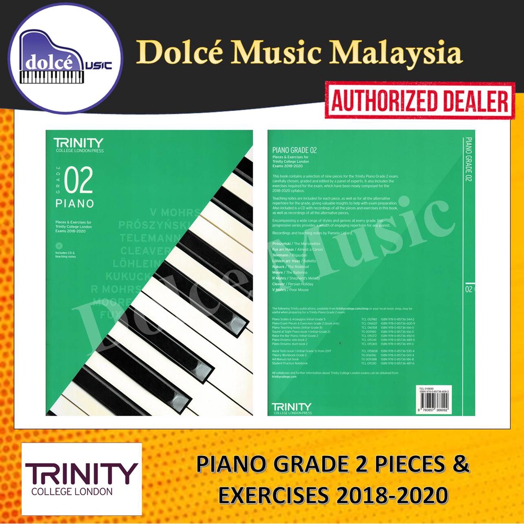 Trinity - Piano Grade 2 Pieces & Exercises 2018 - 2020 | Shopee Malaysia