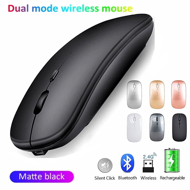 Ready Stock Wireless Mouse Bluetooth Mouse 2.4GHz Wireless Optical Rechargeable Wireless Mice ...