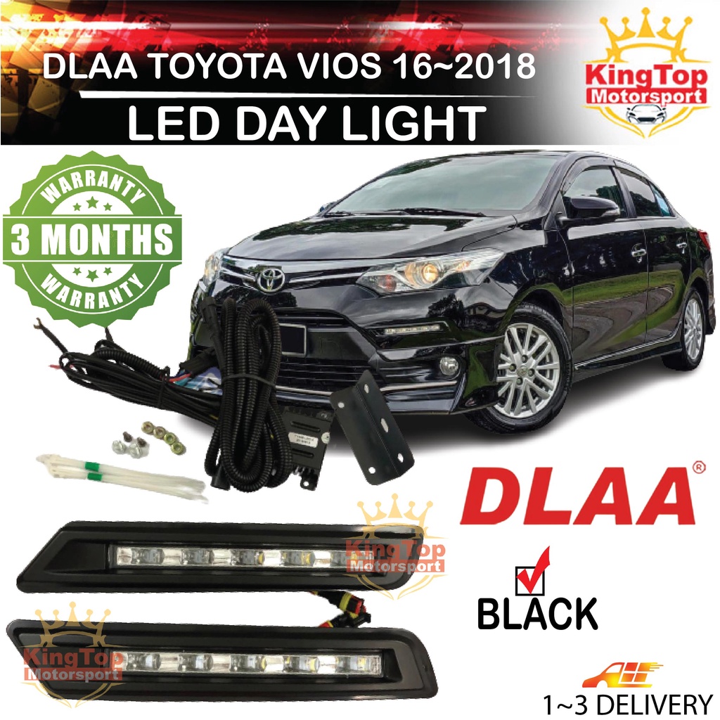 Toyota Vios 2016 2017 2018 Front Bumper DRL LED Day light Lamp DayLight ...