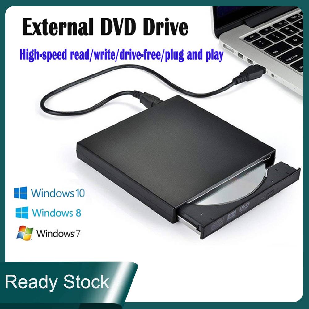 Slim External DVD RW CD Writer Drive Burner Reader Player Optical ...