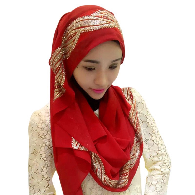 Saudia Shayla myqueen Muslim women Hijab Chiffon Satin Headscarf ...