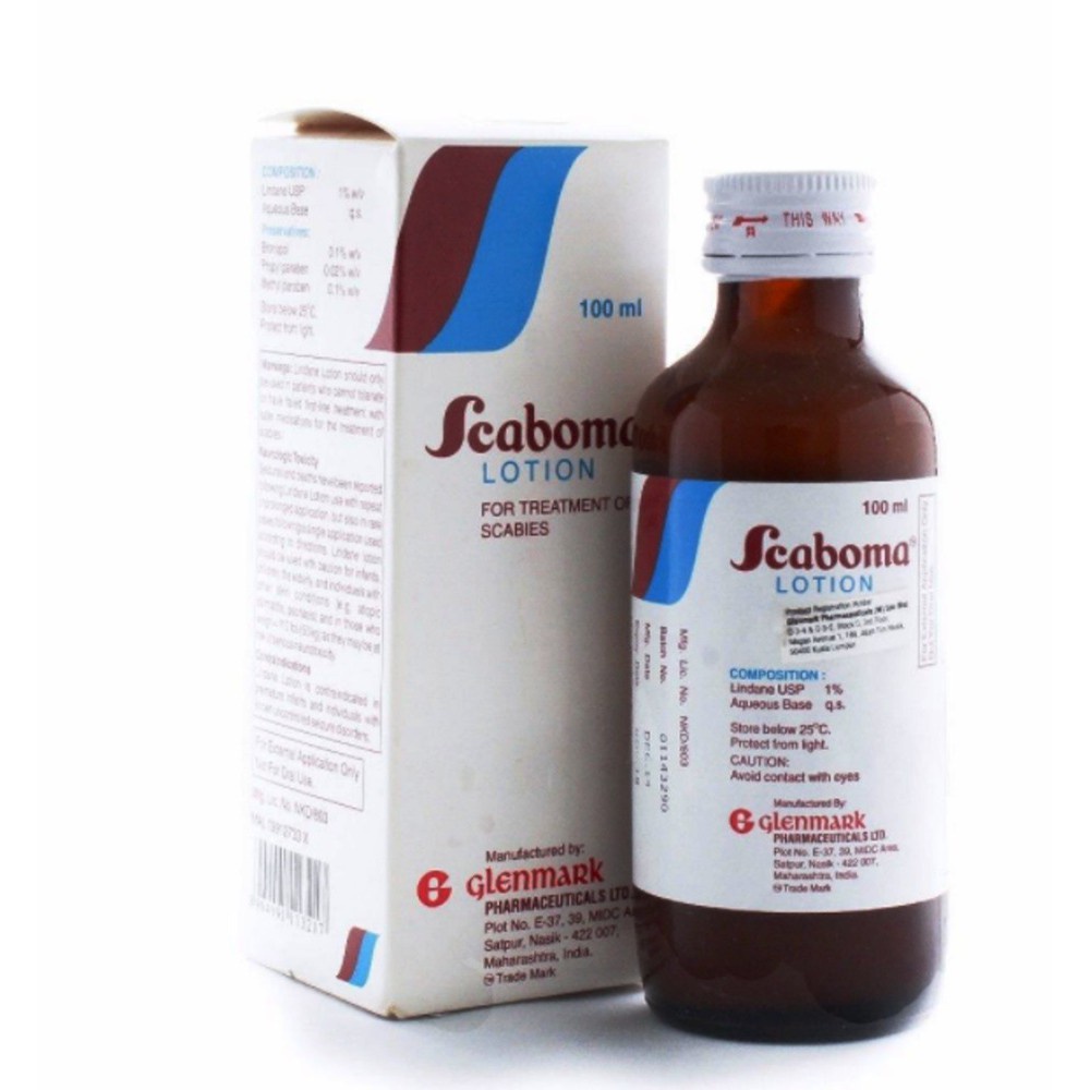 GLENMARK SCABOMA LOTION 100ml HEAD LICE SCABIES KUTU KUDIS BUTA ...