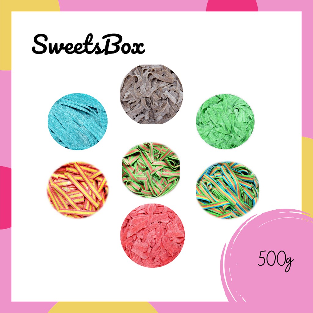 Bebeto Sour Belt Halal Gummy Candy - 500g Repacked - Tidbits - Gula ...