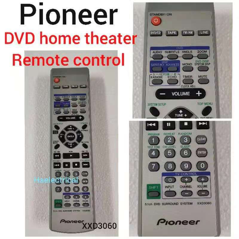 Pioneer XXD3060 DVD Home Theater Remote Control XV-EV31 XV-E51 XV-EV61 ...