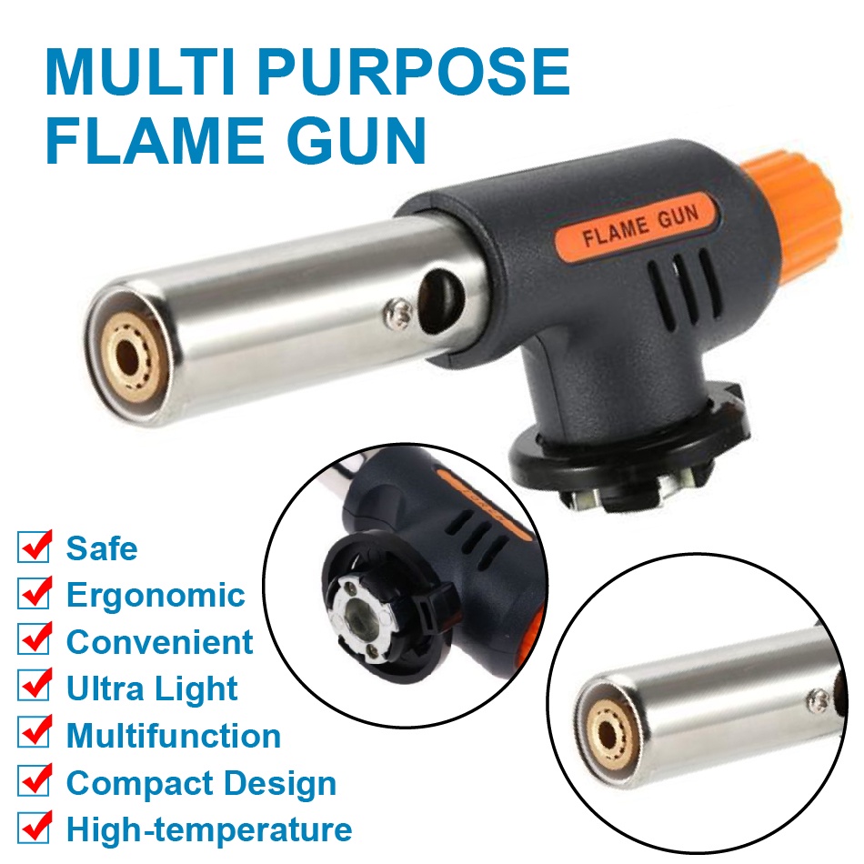 FLAME GUN MULTI PURPOSE TORCH IGNITION 807 Butane Gas Burner Fire Multi ...
