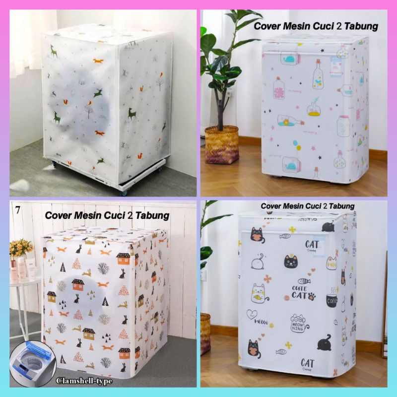 MESIN [1Kg Fits 6] Washing Machine Cover 1 Tube Top Opening Front ...