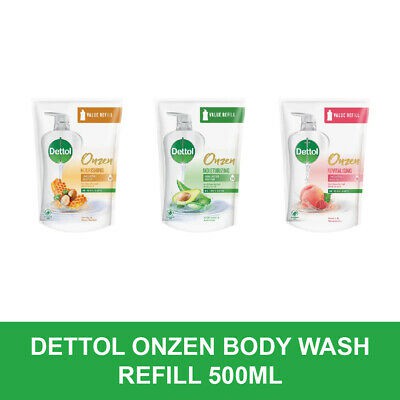 (short exp)Dettol Onzen Shower Gel Refill Pack Body Wash 850g/500g (Peach & Raspberry /Aloe ...
