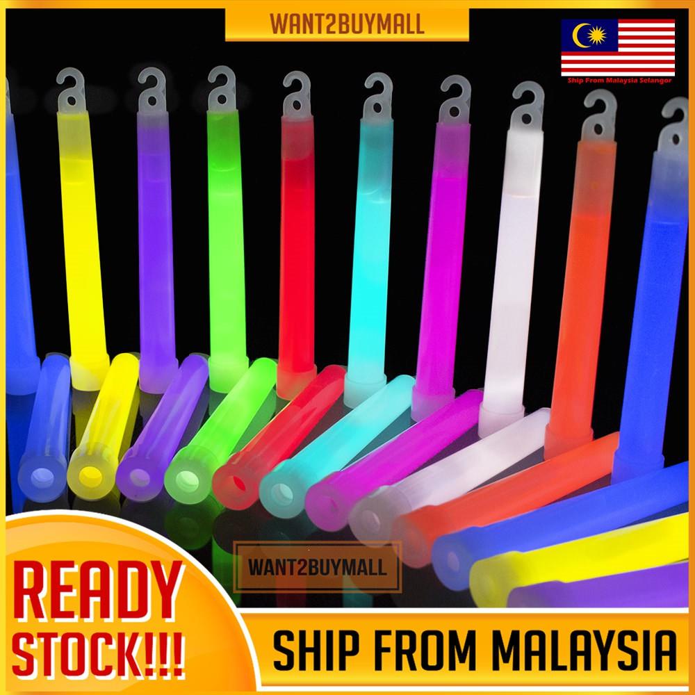 ⚗🦲🚛🇲🇾 6 Inch LED Glow Sticks Light Stick Party Camping Safety Emergency ...