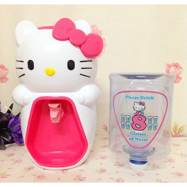 Mini Cartoon Water Dispenser Fountain Drinking Hello Kitty Deskstop ...
