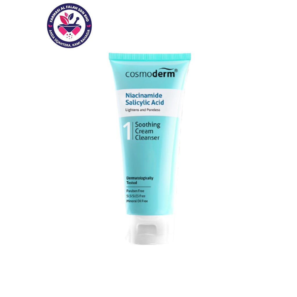 Cosmoderm Niacinamide Salicylic Acid (1/Soothing Cream Cleanser ...