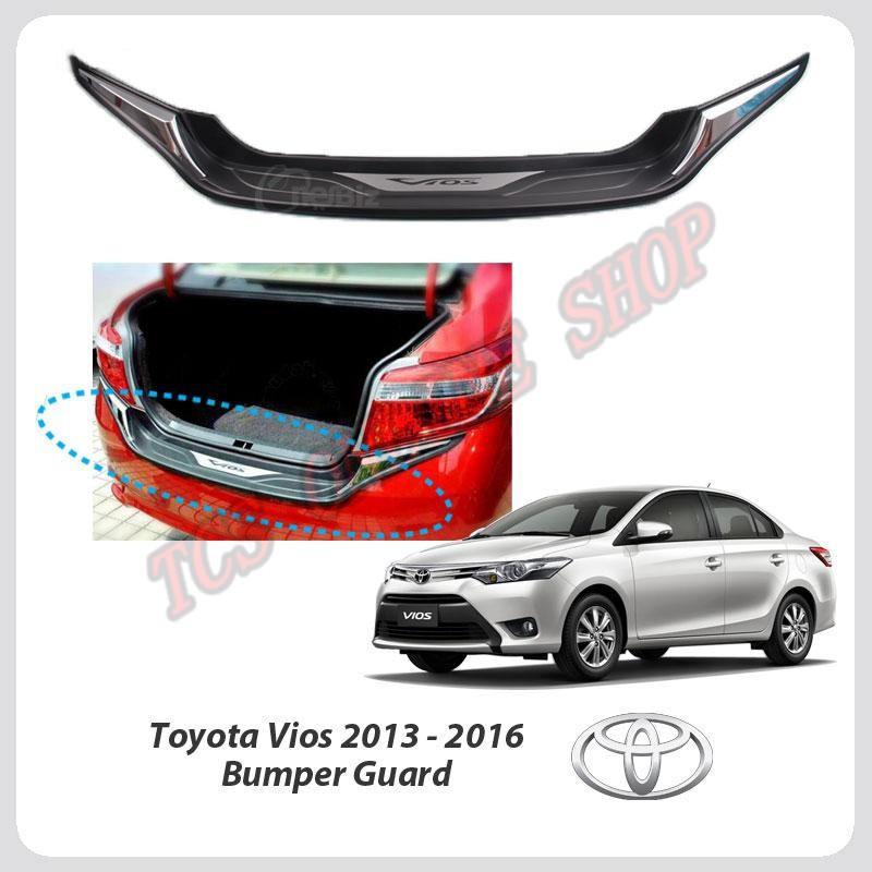 TOYOTA VIOS 2013 - 2018 Chrome ABS Rear Bumper Guard Trunk Protector ...