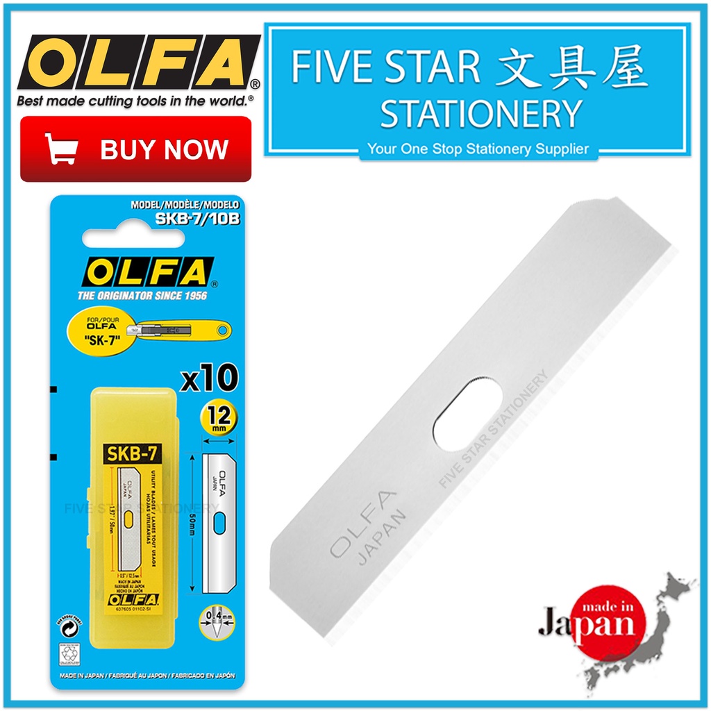 OLFA SKB-7/10B Safety Cutter Blade for SKB-7 Knives Cutter Pisau Mata Tajam | Shopee Malaysia