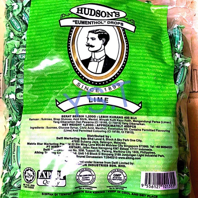 Hudson’s Eumenthol Drops/Hudson’s Candy 1.2kg (400’S Per Bag) | Shopee ...