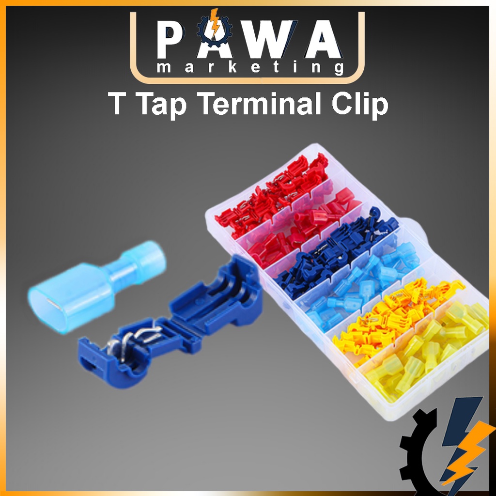 Pawa 120pcs Wire Connector T Tap Terminal Clip Quick Splice Lock Wire ...