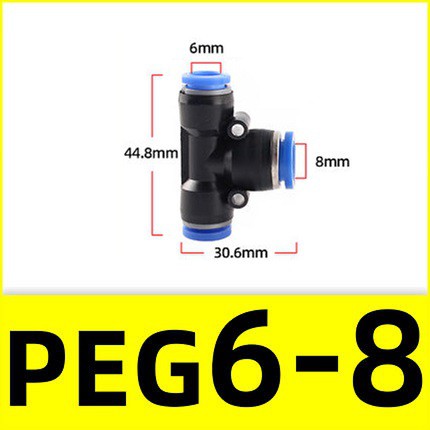 [READY STOCK IN KL!] PE4-6 to PE16-12, PEG different size T-Type ...