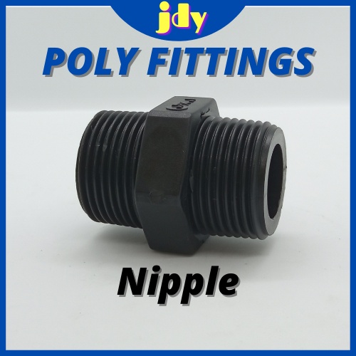 HDPE Poly Fitting PE Pipe Poly Pipe Connector Nipple 1/2" 3/4" 1" 1-1/2" 2" | Shopee Malaysia