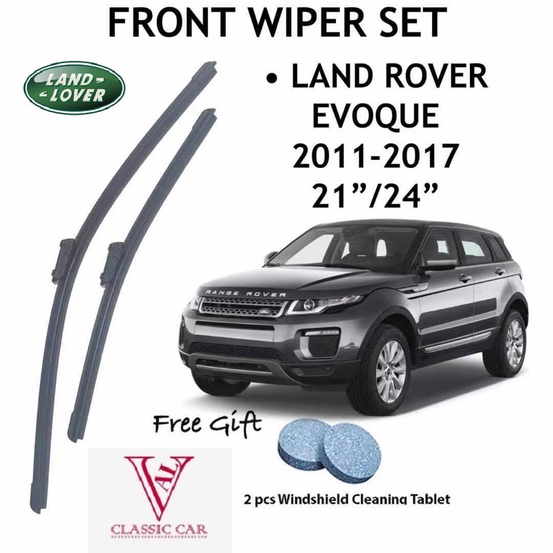 JAPAN TECHNOLOGY LAND ROVER EVOQUE WIPER BLADE SET FREE WIND SHIELD ...