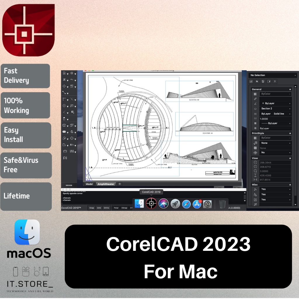 CorelCAD 2023 Lifetime for Intel and M1 Chip Apple Silicone MacOs/Macbook/Mac Software Full ...