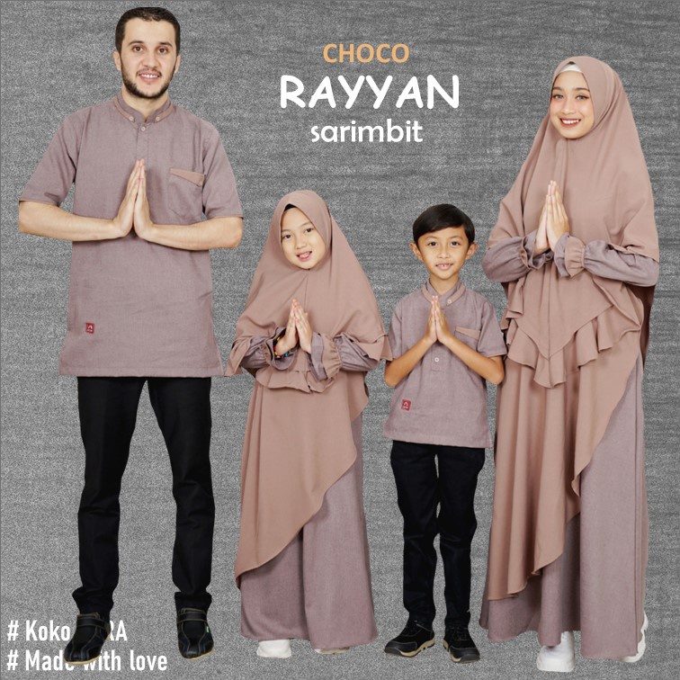 Muslim Dress Rayyan Chocolate Couple Family Father Mother Child Eid ...