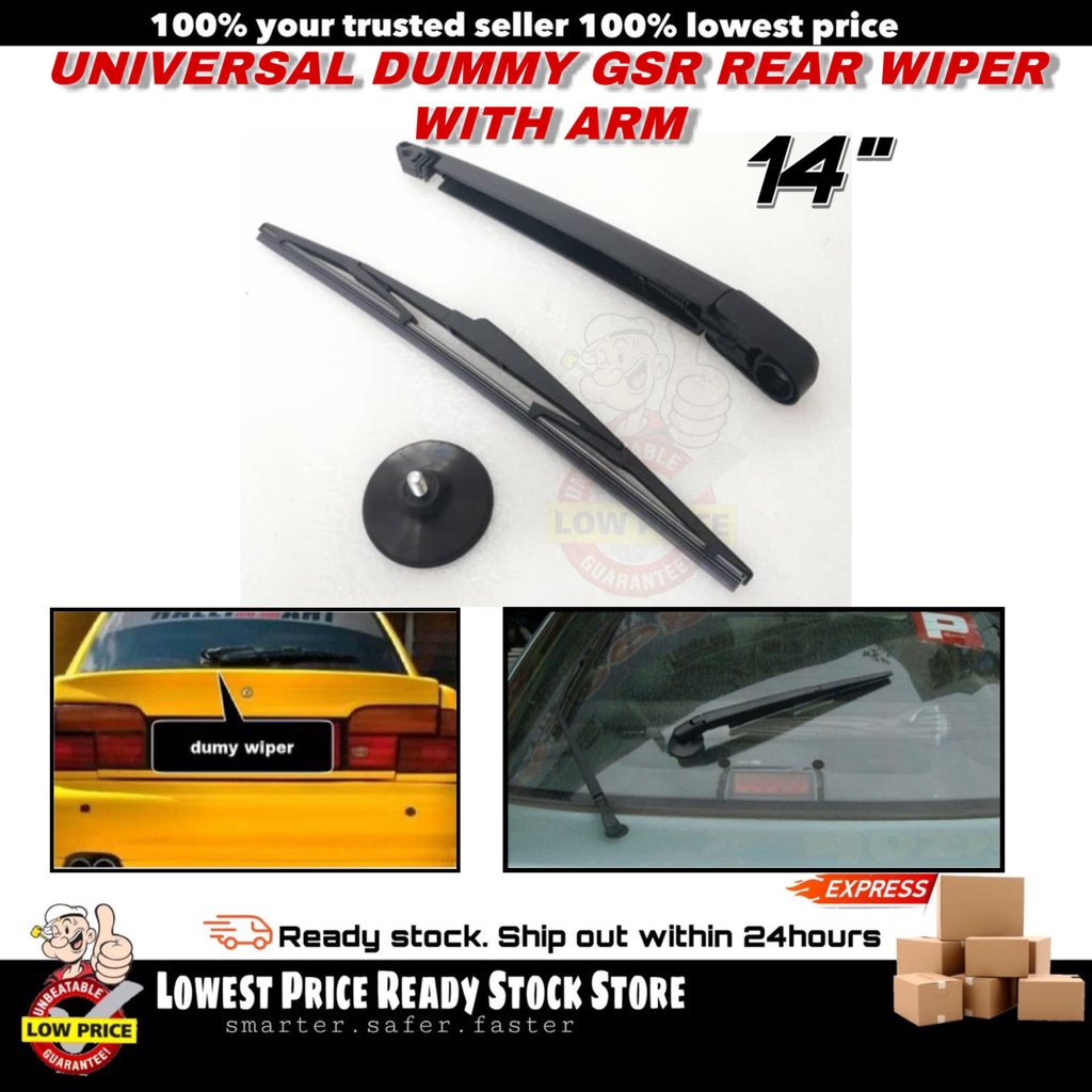 Universal Dummy GSR Rear Wiper 14" - FITS All Car (HONDA/TOYOTA/NISSAN ...