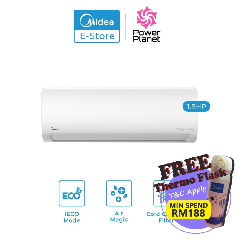 Midea 1.5HP MSXS13CRDN8 Xtreme Save R32 Inverter Air Conditioner / Aircond / Air Cond MSXS ...