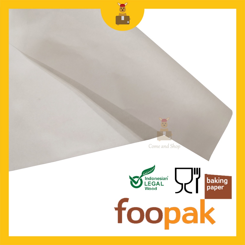 Foopak Multipurpose Greaseproof Paper Parchment Baking Paper Kertas Minyak (40cm x 60cm | 40gsm ...