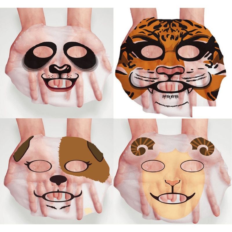 1PC Skin Care 🐑Sheep 🐑 Panda🐼 Dog🐶Tiger 🐯 Facial Mask Moisturizing Cute ...