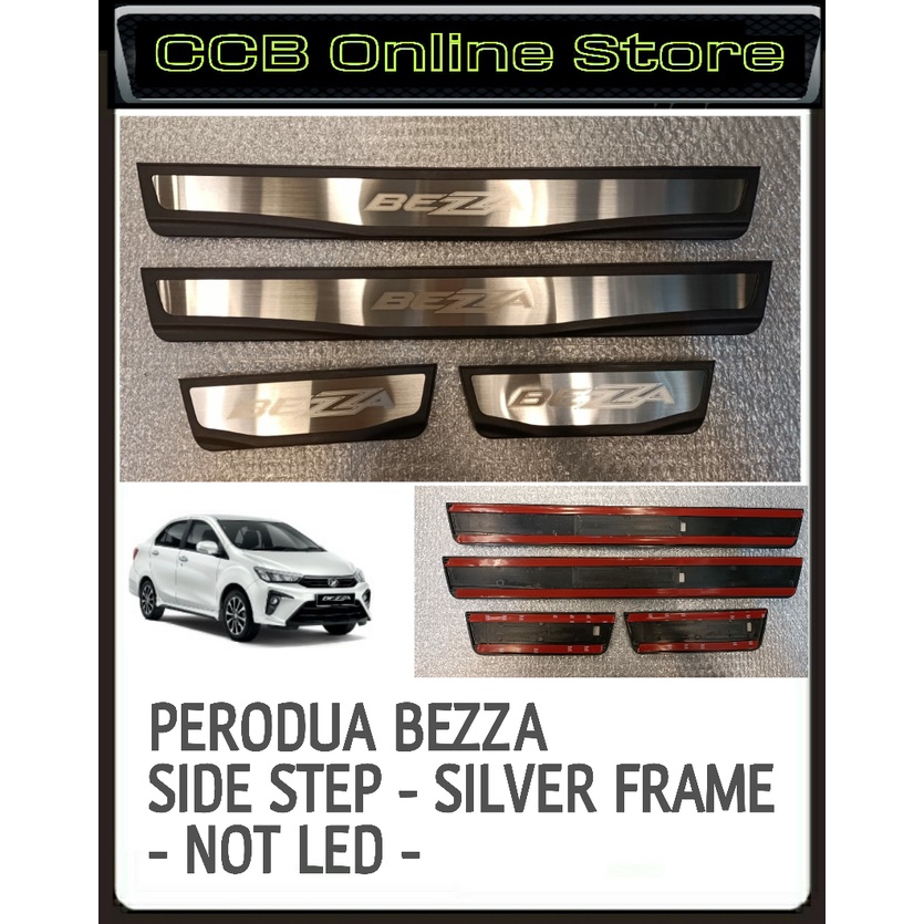 Steel Plate/Door Side Step for Perodua Bezza Silver Frame Without Led ...