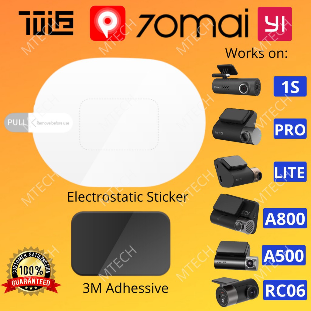 [ORIGINAL] 70MAI A800 70MAI PRO A500 RC06 3M Electrostatic Sticker Heat ...