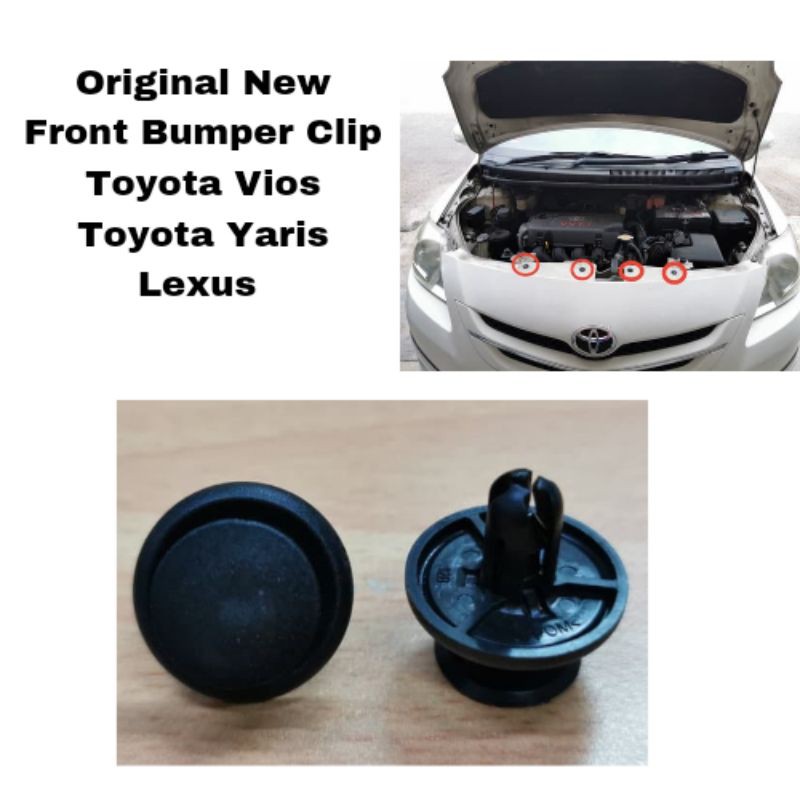 Original Toyota Vios Yaris Lexus Front Bumper Clip Fender Clip (1pc ...