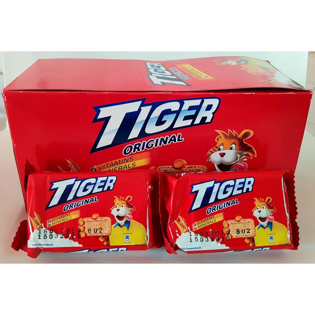 Tiger Biscuits - Original / Chocolate / Susu - 1 ctn (53.2g/75g x 12 ...