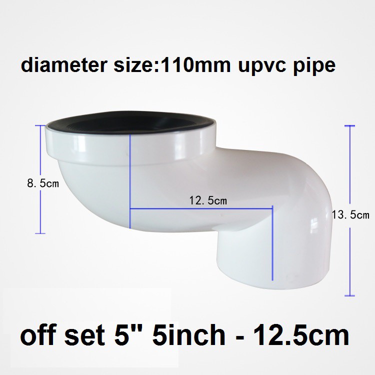 WC TOILET BATHROOM CONNECTORS OFF SET / PVC Offset Misaligned Toilet WC ...