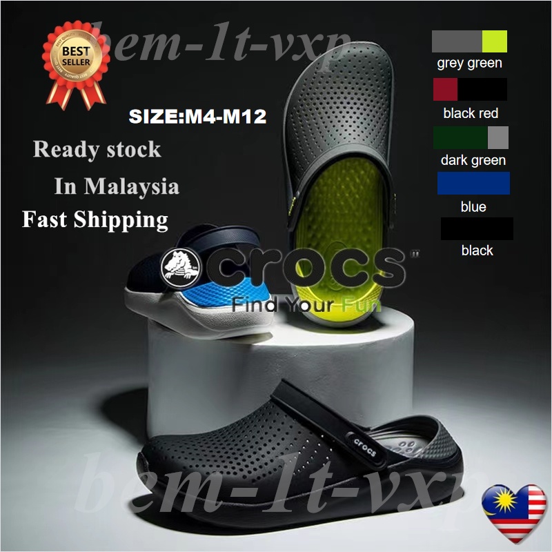 Crocs Duet sport clog men women LiteRide Unisex shoes kasut perempuan ...
