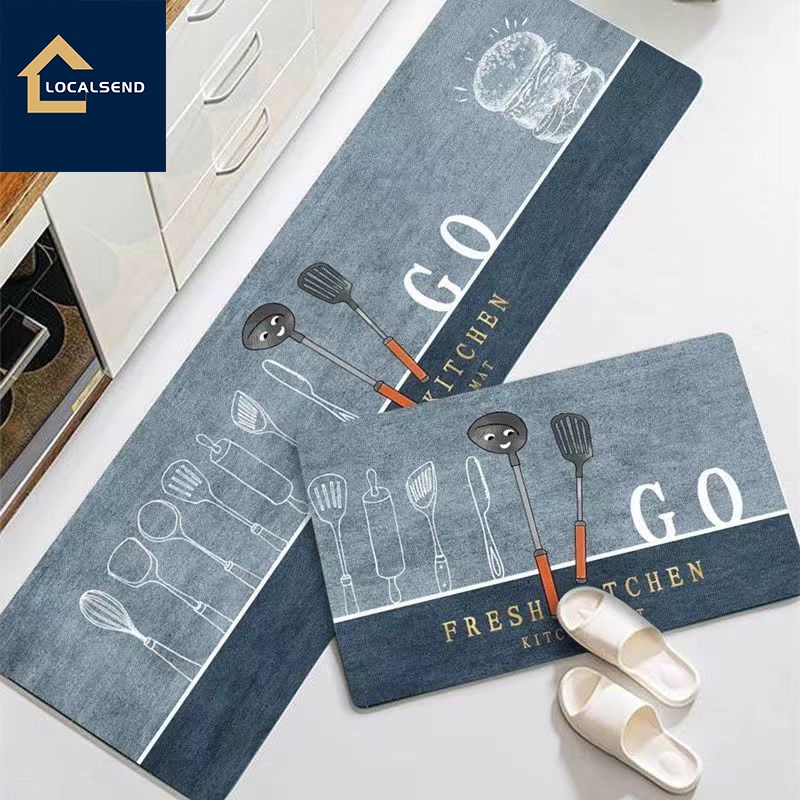 Non-Slip Mat Home Rug Waterproof Anti-Oil Kitchen Mat Anti Slip Kitchen ...