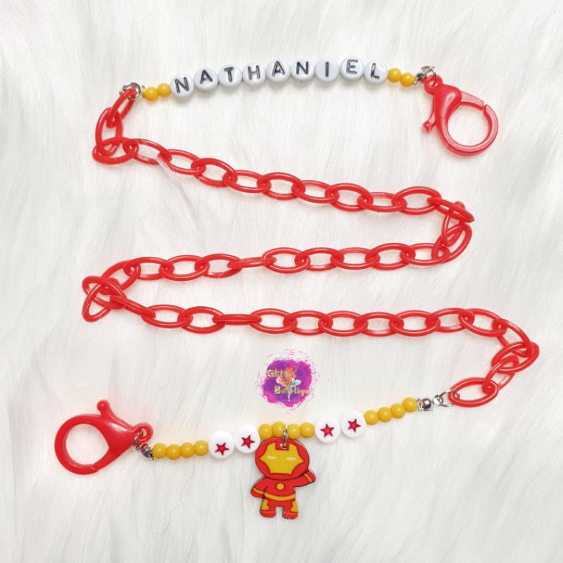 Face Mask Chain For Kids IronMan Face Mask Necklace Avengers Face Mask ...