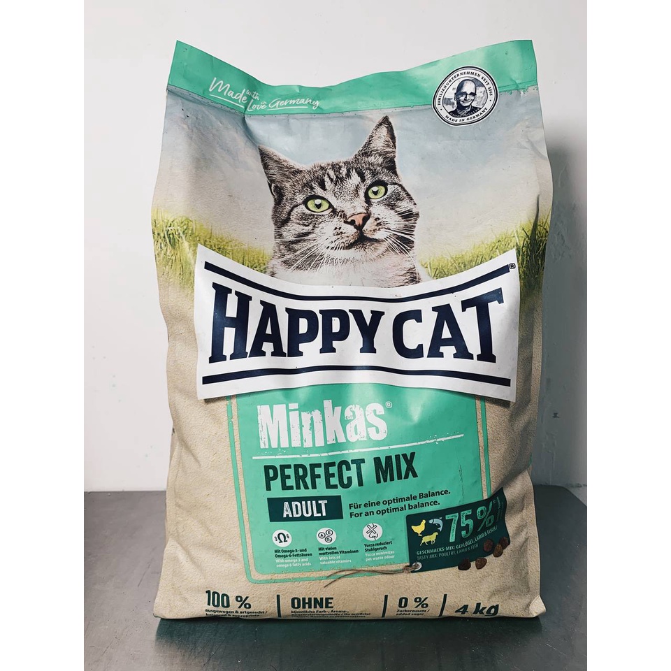 HAPPY CAT MINKAS - PERFECT MIX 4kg (NEW PACK) | Shopee Malaysia