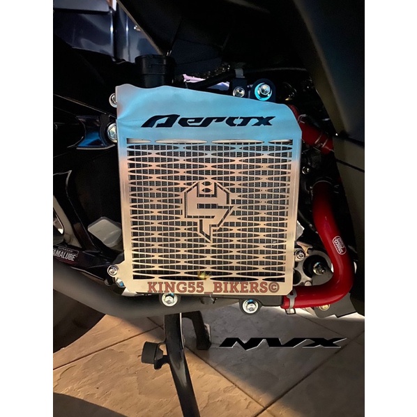 NVX155 V1/V2AEROX STAINLESS STEEL RADIATOR COVER CHROME SILVER YAMAHA ...