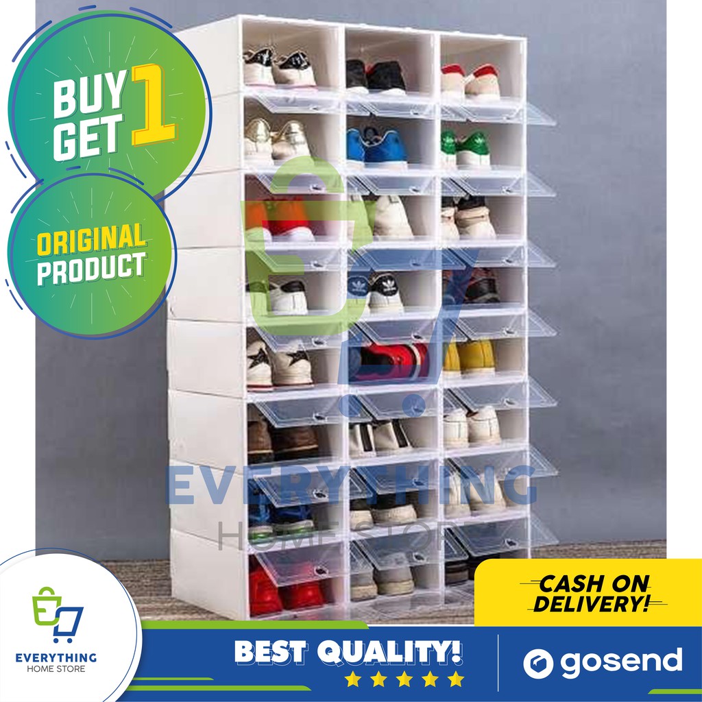 [6 Box] Shoe Box - Shoe Box - Shoe Rack - Foldable Flip Shoes Box ...