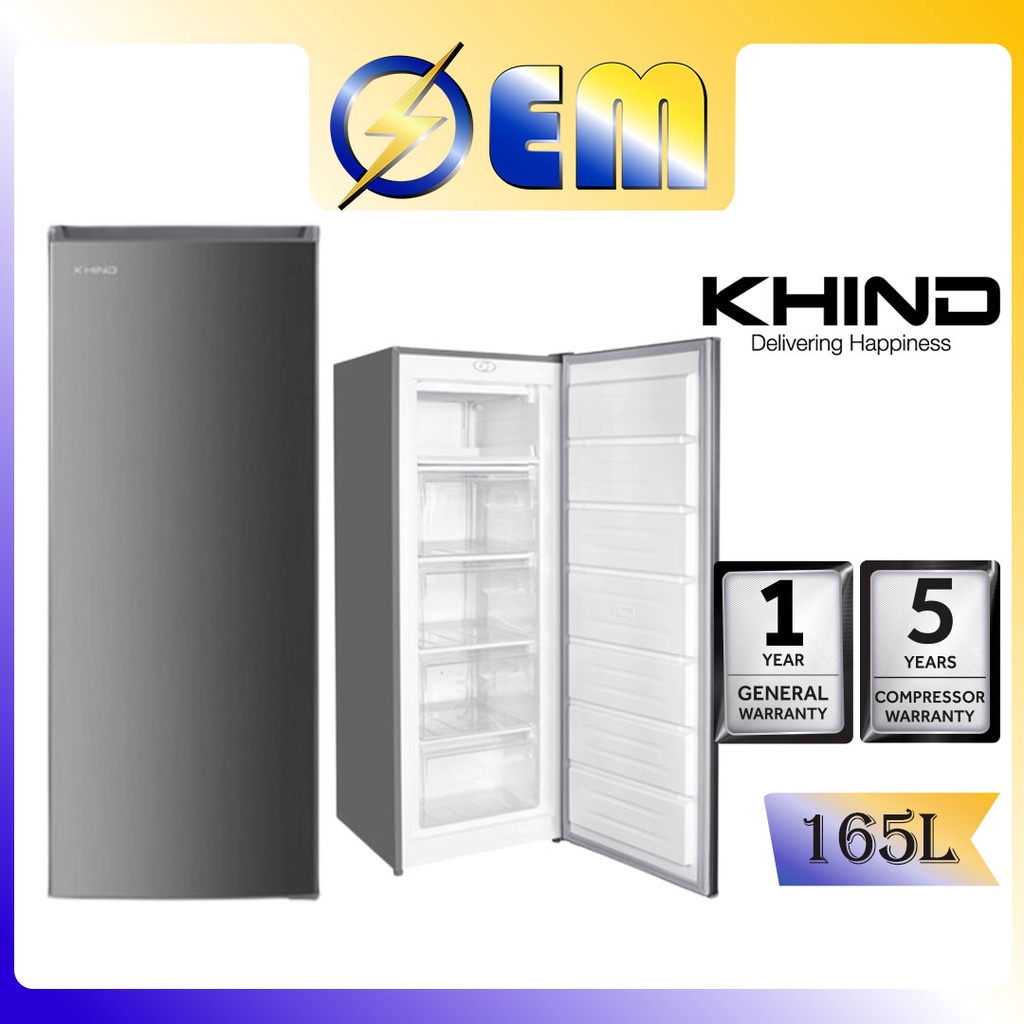 165L/245L KHIND Quick Freezing Upright Freezer | Reversible Door ...