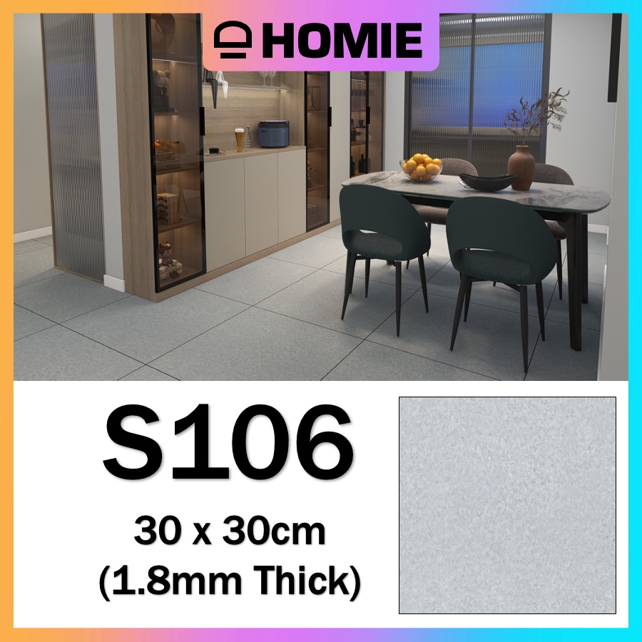 [54PCS PER BOX] Vinyl Flooring Floor Sticker Vinyl Jubin Lantai Mozek ...