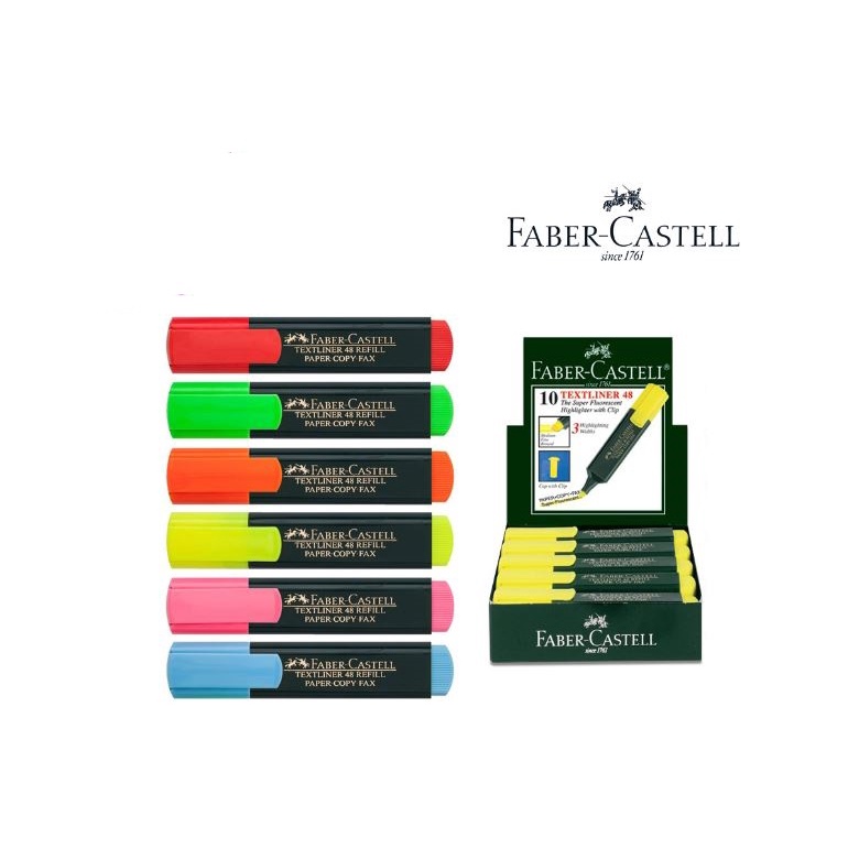 Faber Castell Textliner 48 Refill Highlighter/ Pen Penanda | Shopee ...
